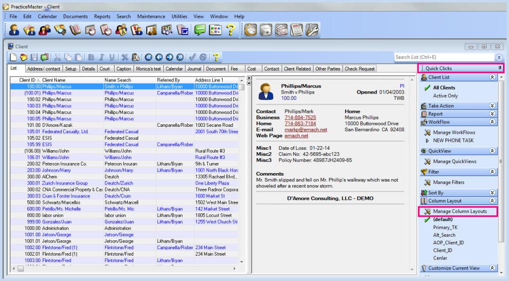 How to Create a New Column Layout in Any List in PracticeMaster - D ...