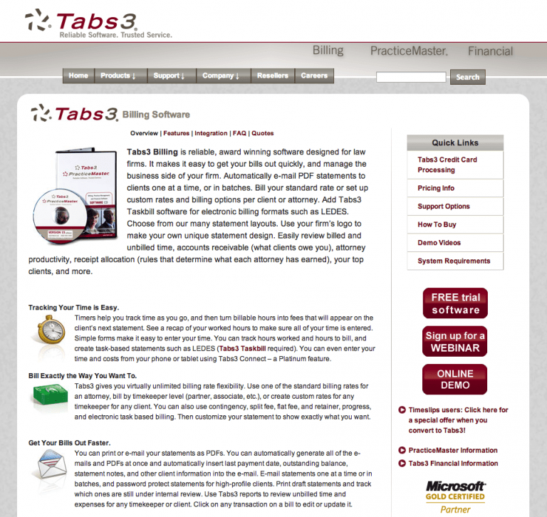 Tabs3 Billing Software | Time and Billing Software | Financial Software