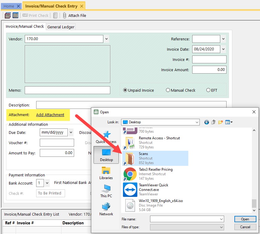 Attach Vendor Invoice to APS Invoice - D' Amore Consulting, LLC